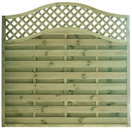 Oasis Curve Top Fence Panel - With 50mm Trellis from £43.50