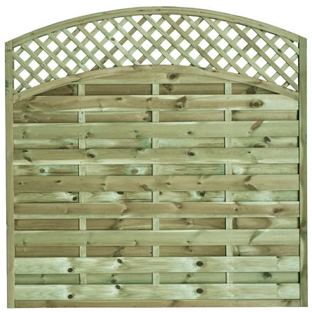 Trimley Curve Top Fence Panel - With 50mm Trellis from £54.26