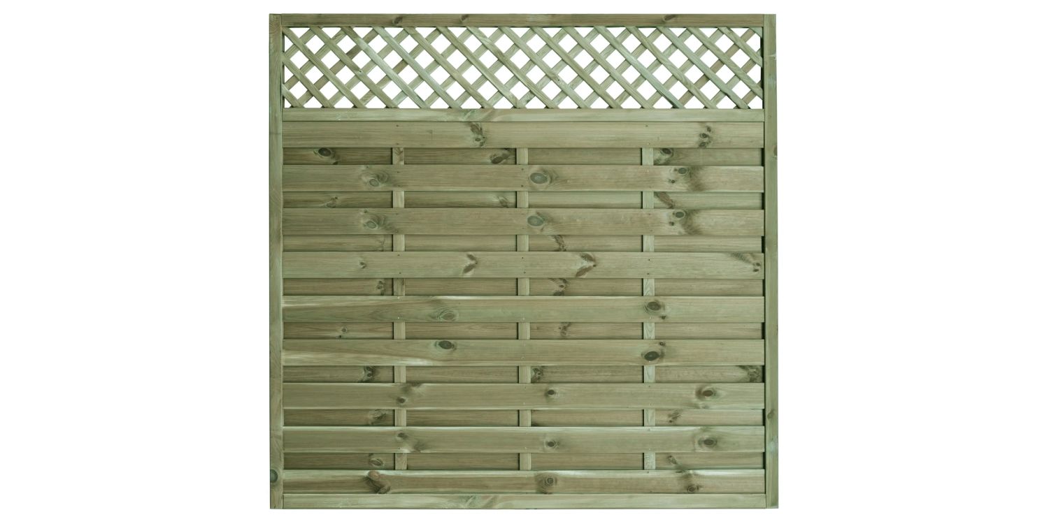 Ufford Straight Top Fence Panel - With 50mm Trellis from £44.66
